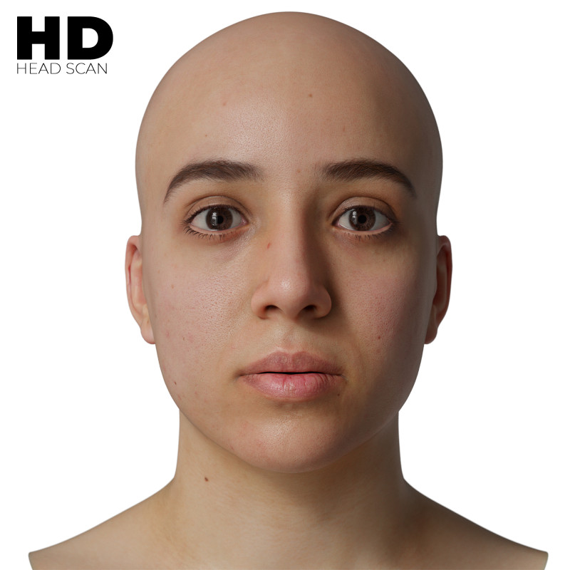 HD Female 3D Head Model 50 HD Female 3D Head Model 50